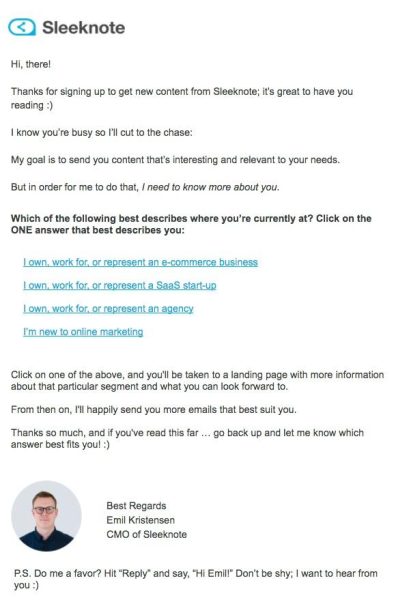 Welcome Email Templates for New Customers | Nutshell