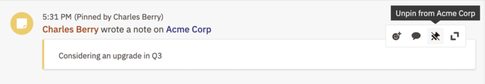 Pinned Notes | Nutshell | Sign Up for a 14 Day Free Trial